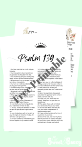 Free Psalm 139 NIV Bible Printables - My Sweet and Saucy