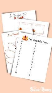 Free I'm Thankful For Printable: Gratitude Worksheets - My Sweet and Saucy