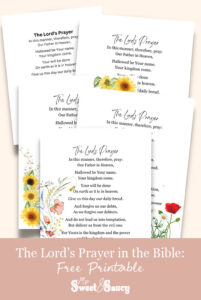 The Lord's Prayer in the Bible: Free Printable - My Sweet and Saucy