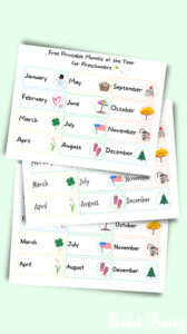 Free Printable Months of the Year for Preschool - My Sweet and Saucy