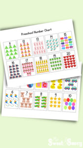 Printable Preshcool Number Chart Free Download - My Sweet and Saucy