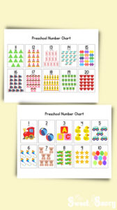 Printable Preshcool Number Chart Free Download - My Sweet and Saucy
