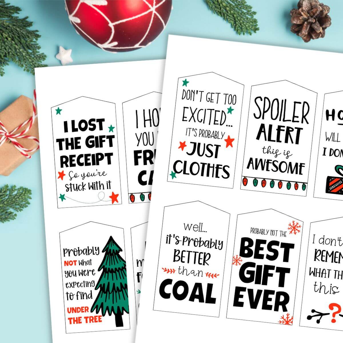 Free Merry Christmas Holiday Gift Tag Printables - My Sweet and Saucy
