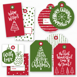 Free Merry Christmas Holiday Gift Tag Printables - My Sweet and Saucy