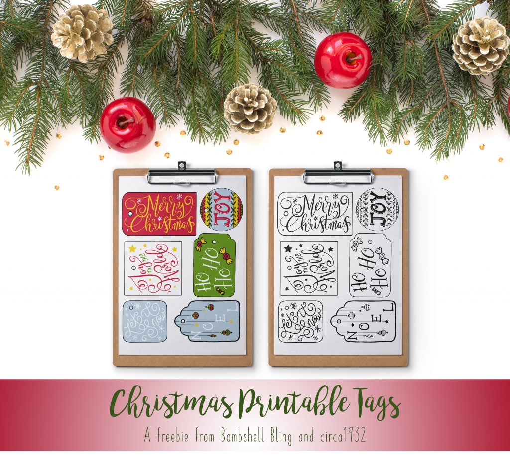 Free Merry Christmas Holiday Gift Tag Printables - My Sweet and Saucy